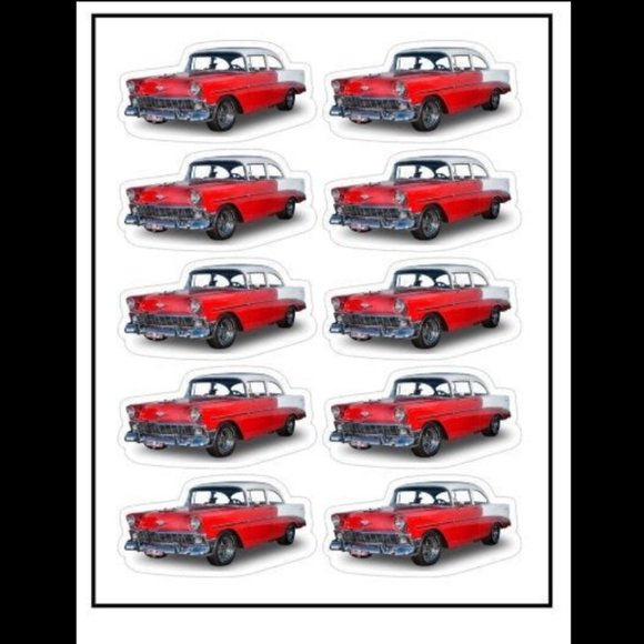 Wall Decor | 1956 Chevy Chevrolet Laminated Stickers 481 | Poshmark